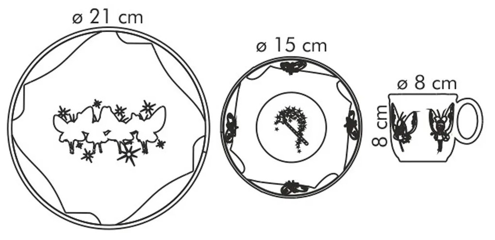 TESCOMA Jídelní souprava BAMBINI, víly, 3 ks