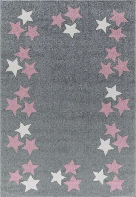 Dětský koberec - Stars barva: šedá, Velikost: 160 x 230