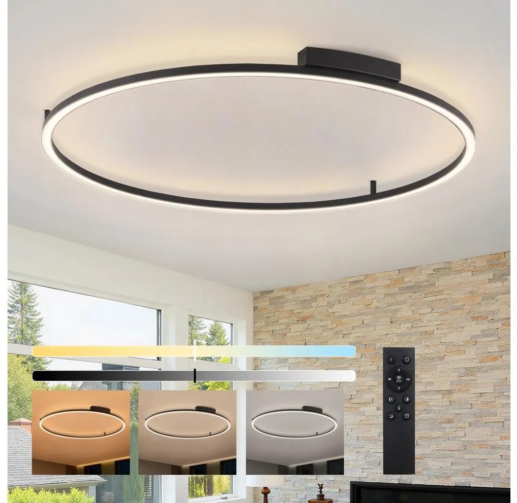 Brilagi - LED Stmívatelné svítidlo PORTOFINO LED/85W/230V pr. 120 cm černá + DO