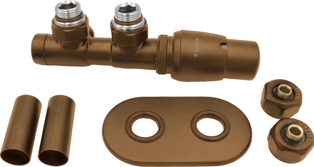 Deante Silia, termostatický ventil pro koupelnový radiátor, pravý, hnědá, AGI_CZP1