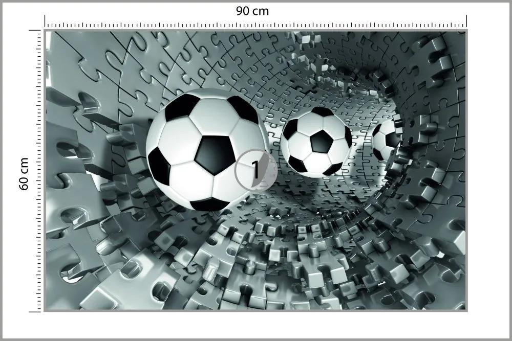 Fototapeta 3D Puzzle Fotbal Hladký vinyl 450x300
