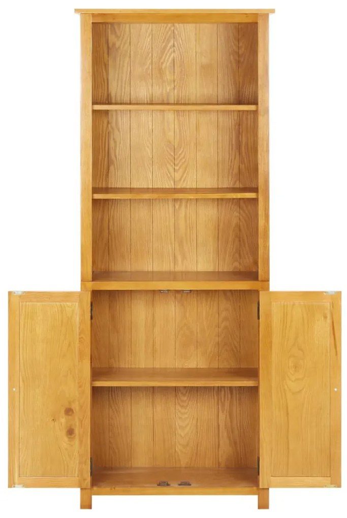Knihovna Monroe se 2 dvířky - masivní dubové dřevo | 70x30x180 cm