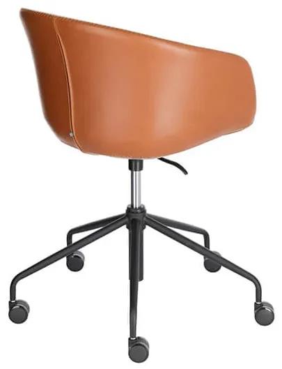 Kancelářská židle zadine kožená hnědá MUZZA
