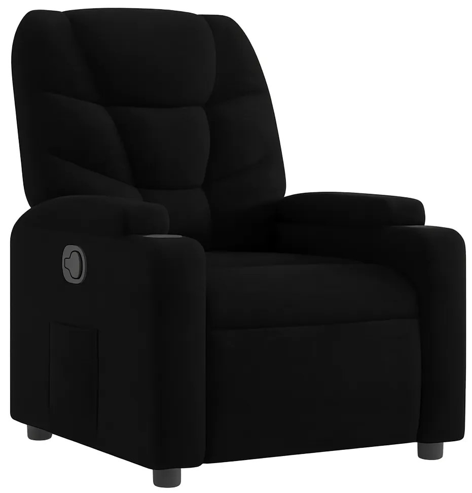 Křeslo relaxační, polohovací, látka černá, NoBi CROWN