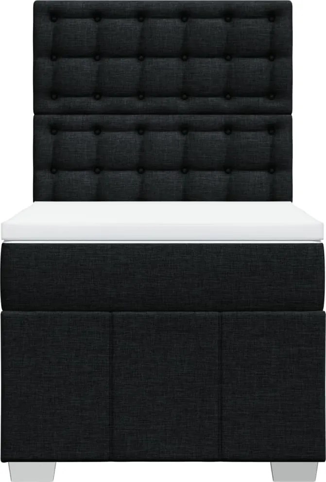 Box spring postel s matrací černá 100 x 200 cm textil 3291595