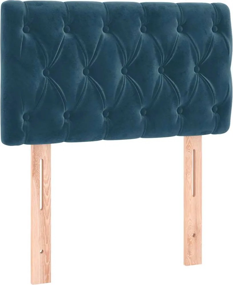 Box spring postel s matrací tmavě modrá 80 x 200 cm samet 3141453