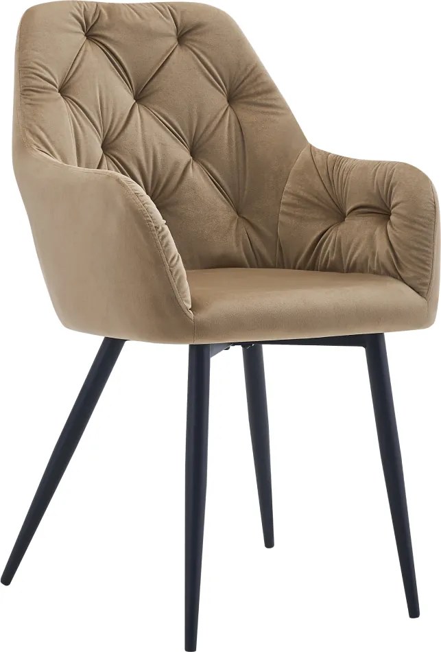 Designové křeslo, béžová Velvet látka, VERIO NEW