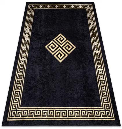 Dywany Luszczow Dětský kusový koberec MIRO 52071.803 pratelný  Rám, řecký protiskluz, černý / zlatý Rozměr koberce: 140 x 190 cm