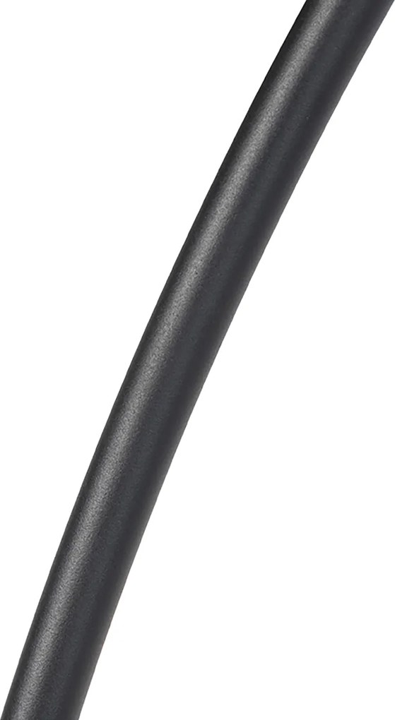 Moderní oblouková lampa černá s orientálním stínítkem a bambusovou konstrukcí 50 cm - XXL Rina