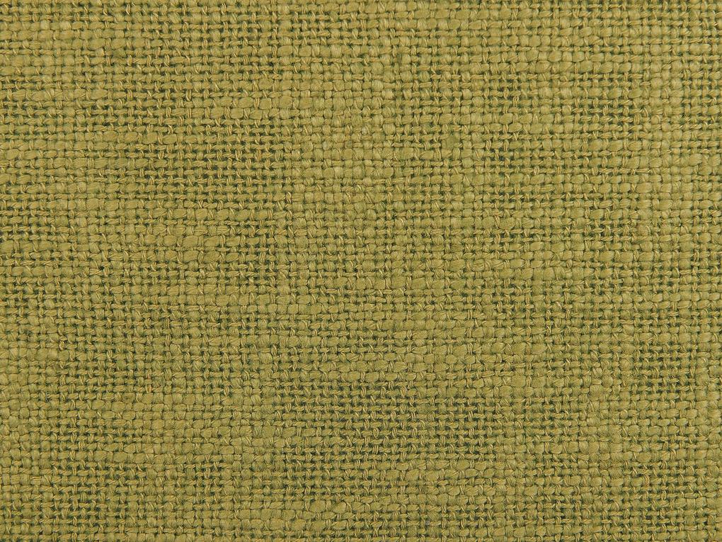 Bavlněný polštář se střapci 45 x 45 cm zelený LYNCHIS Beliani