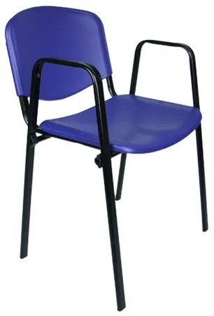 Konferenční židle ISO plastová s područkami RAL-6019