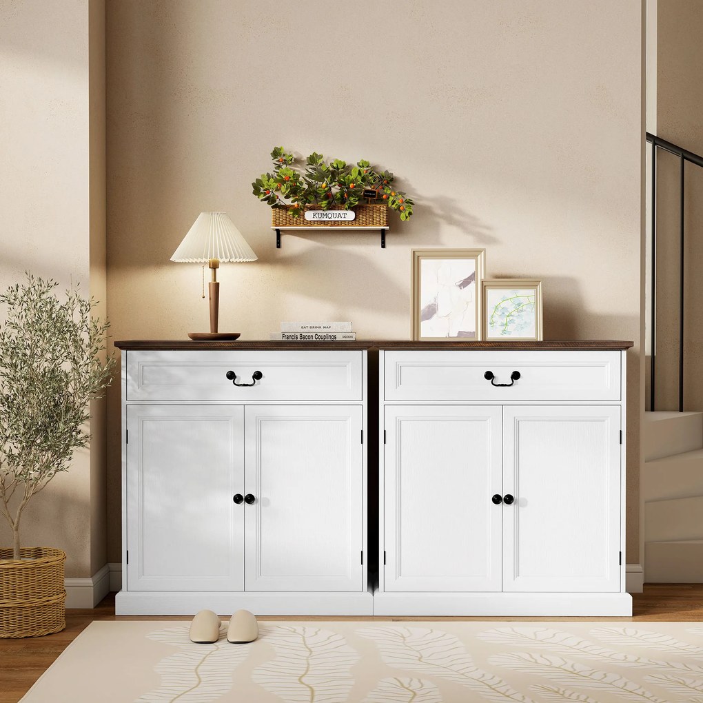 HOMCOM komoda se 2 dvířky a zásuvkou 80 × 40 × 85 cm
