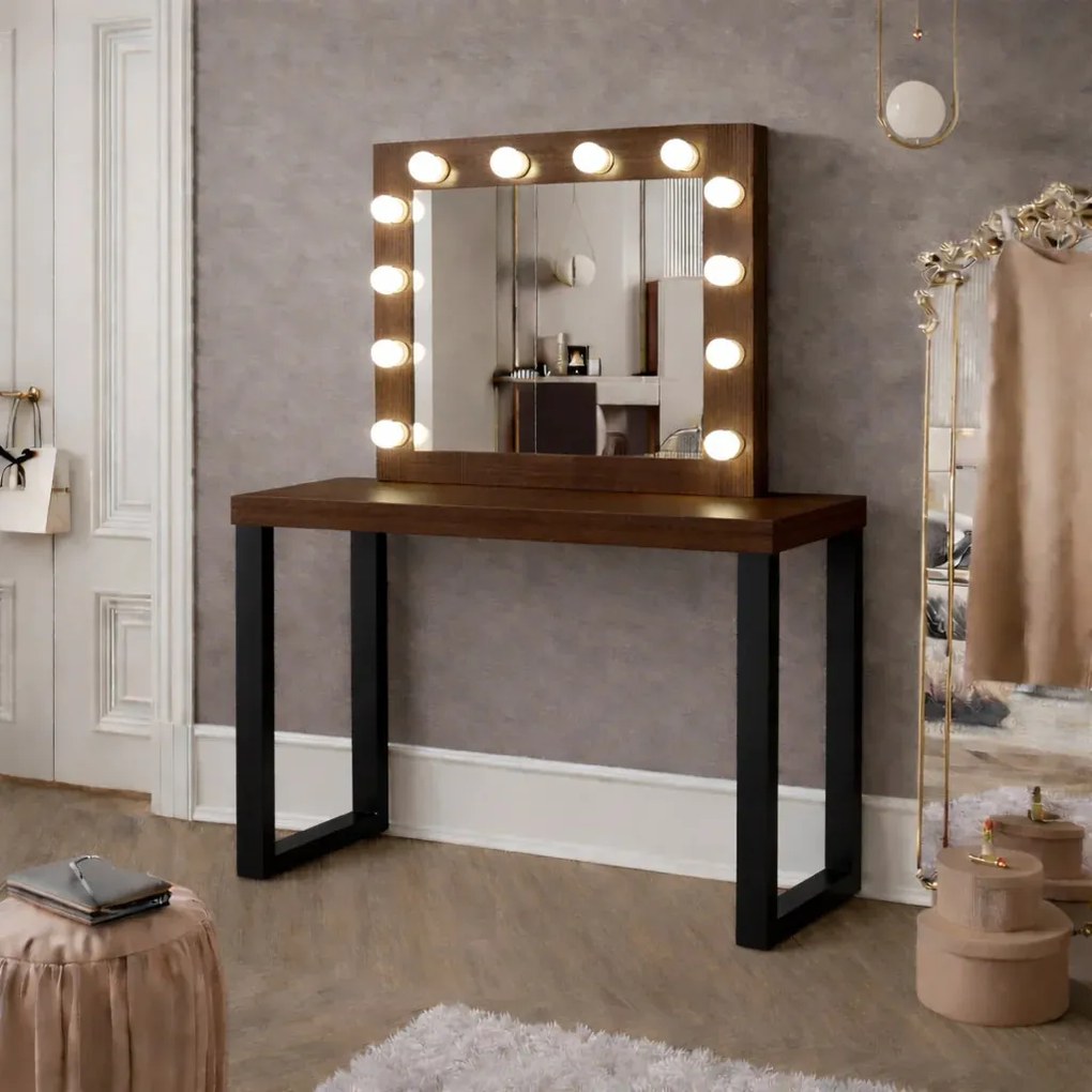 Ral Toaletní stolek s osvětlením GLAMOUR 1 Barva/ dekor: Dub Votan