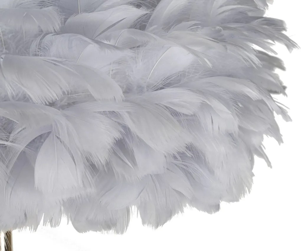 Stojací lampa Feathers 170 cm šedá/zlatá
