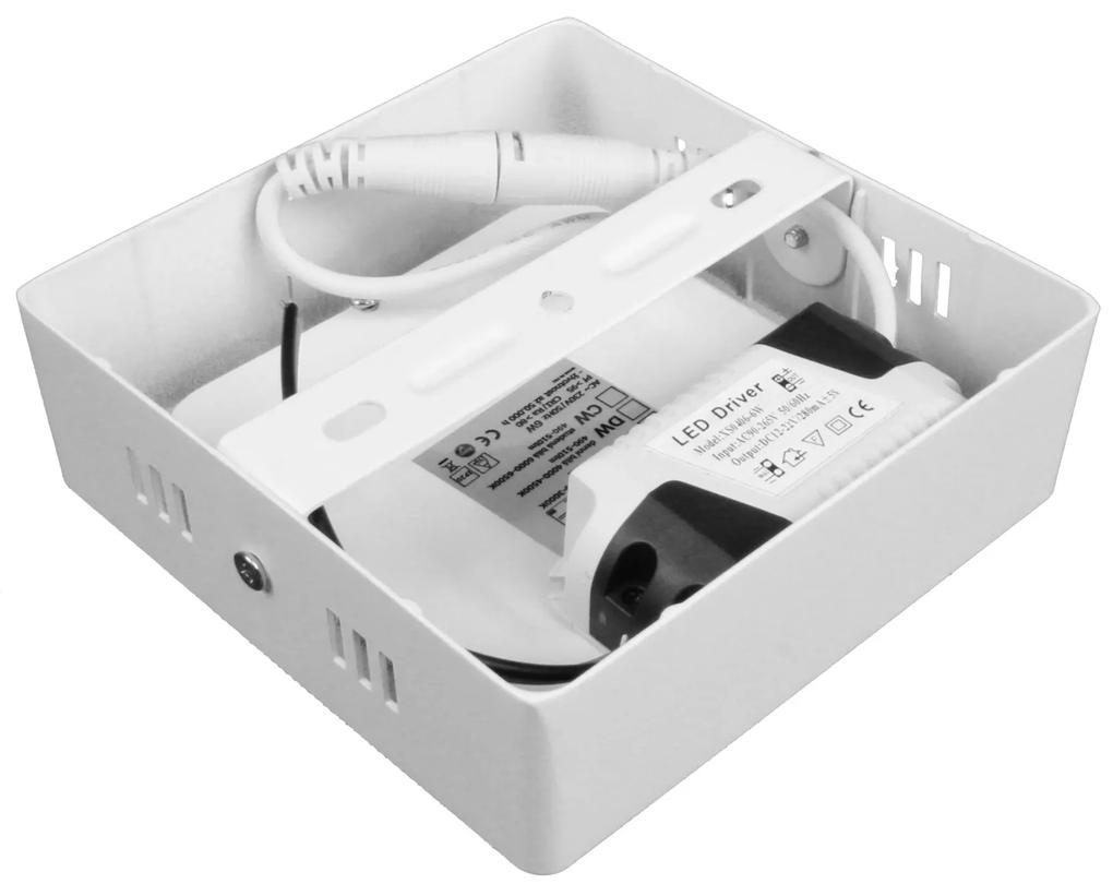 T-LED PS6 LED panel 6W přisazený čtverec 115x115mm Studená bílá