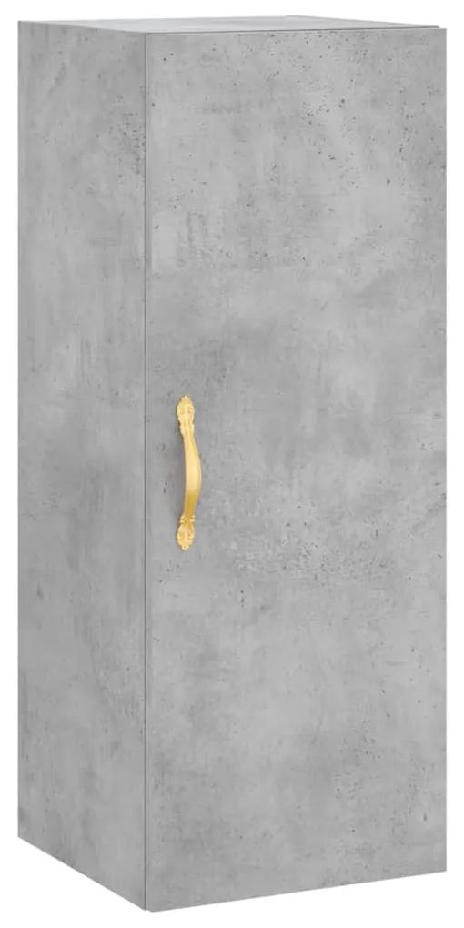 vidaXL Nástěnná skříňka betonově šedá 34,5 x 34 x 90 cm