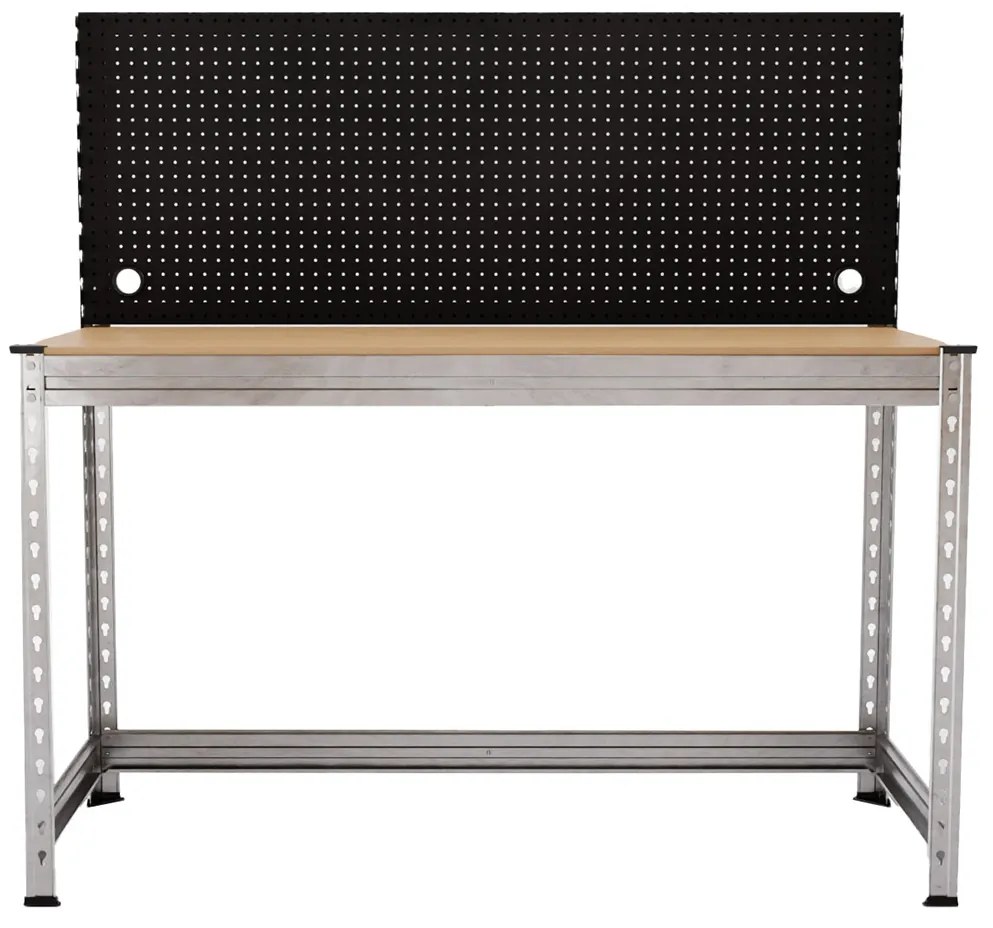 BULLRACK pracovní stůl s panelem na nářadí 150x150x60 cm