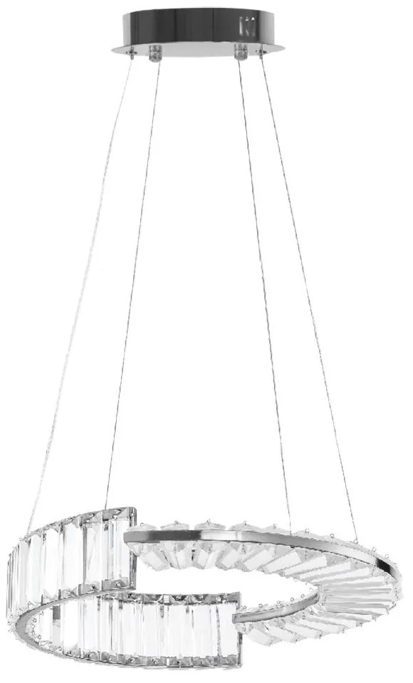 Toolight Designové LED osvětlení Crystal + dálkové ovládání APP1527-CP40 CHROME