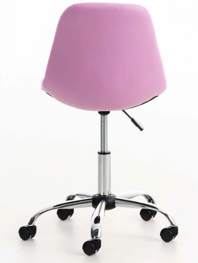 Bhm germany Kancelářská židle Emil, syntetická kůže, růžová