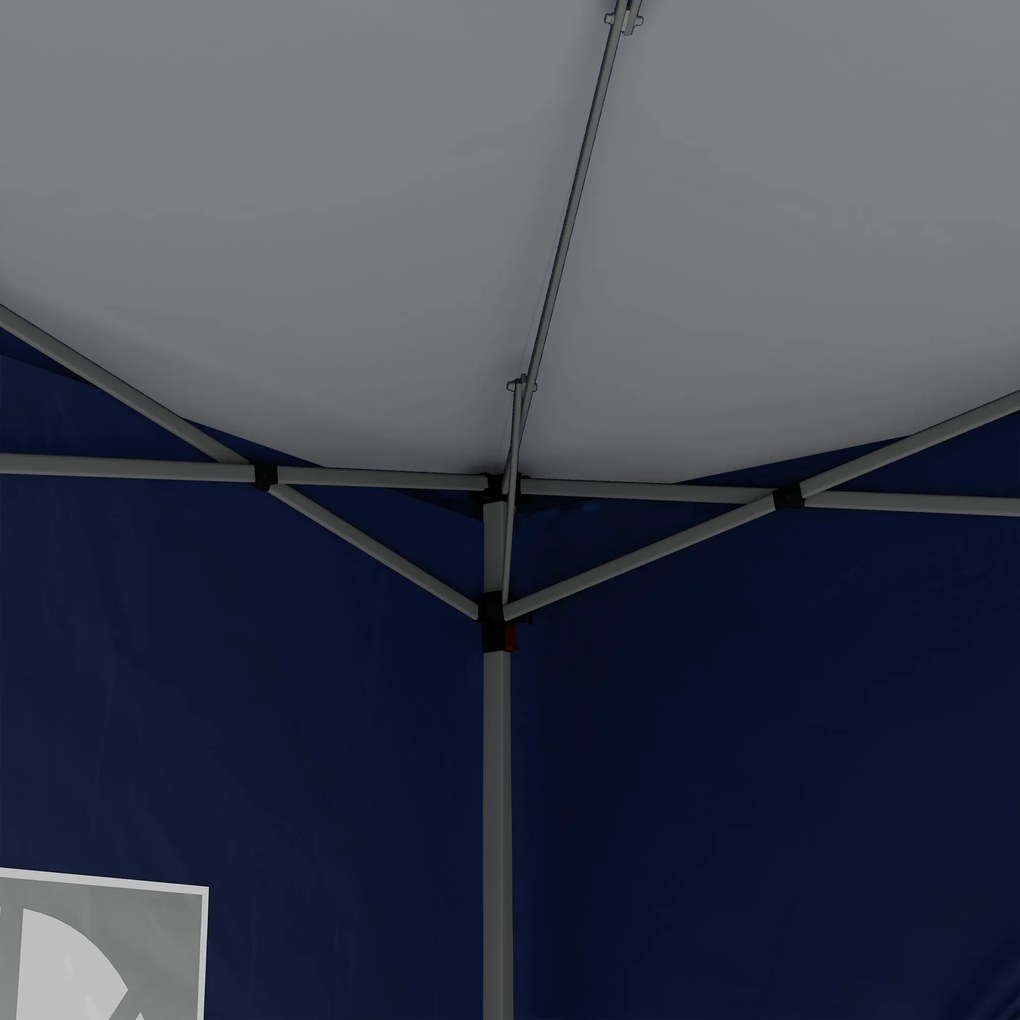 Pavilon Outsunny 3x3m, Voděodolný a Stabilní Zimní Stan s Rychlým Sestavením, UV Ochrana 50+, Skládací Párty Stan s 4 Bočními Stěnami pro Zahradu, Mo…