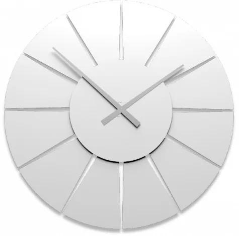 Designové hodiny 10-326 CalleaDesign Extreme L 100cm (více barevných variant) Barva stříbrná-2 - RAL9006 Dýha bělený dub - 81