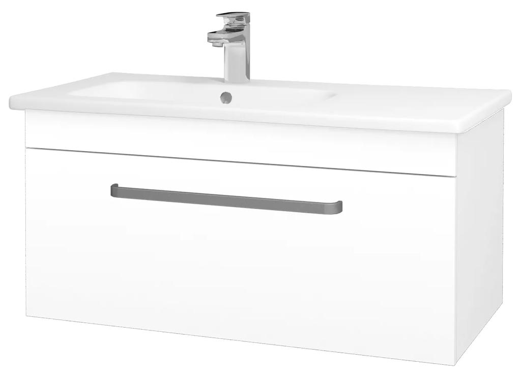 Dřevojas Koupelnová skříň ASTON SZZ 90 Varianta: N01 Bílá lesk / Úchytka T02 / IND Individual