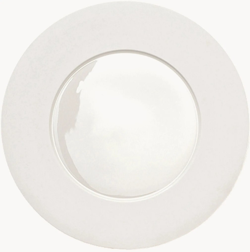 Sada snídaňových talířů z kostního porcelánu Cross White, 6 dílů