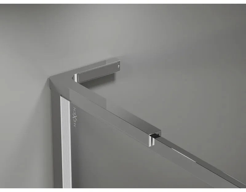 Mexen Kioto-F L, sprchová zástěna s rámem 60 x 202 cm, 8 mm čiré sklo, chromový profil, 800-060-174-01-00
