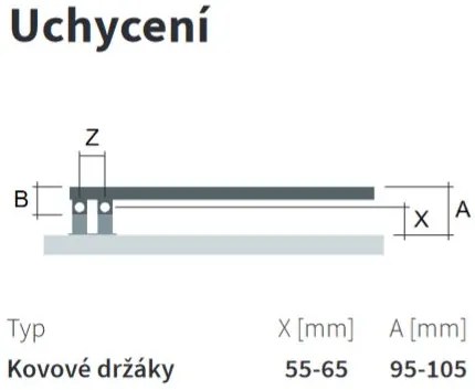 Isan Falco 1850 x 600 mm koupelnový radiátor bílý