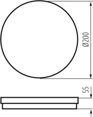 LED svítidlo Kanlux BENO ECO 20W CCT O W bílé 20W 3000K/4000K/6500K IP65 38382