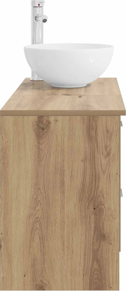Sada koupelnového nábytku 2 ks Dub artisan Kompozitní dřevo 3403871