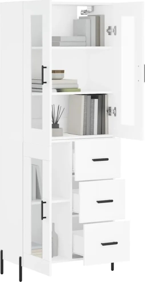 vidaXL Skříň highboard 69,5 x 34 x 180 cm kompozitní dřevo [3198601] Barva: šedá sonoma