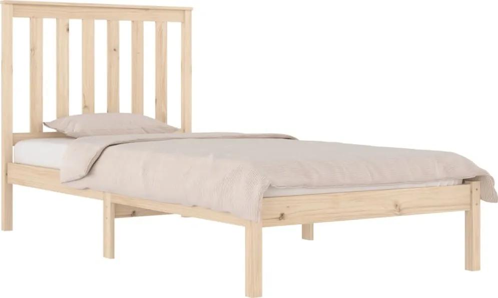 vidaXL Rám postele masivní borovice 90 x 200 cm [3103828] Barva: Bílá