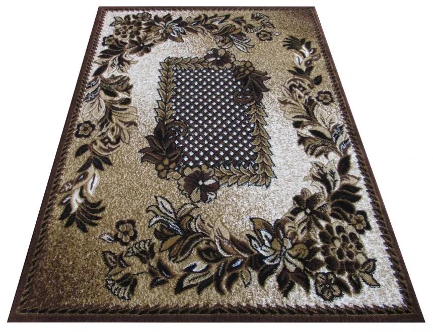 Krásný hnědý koberec ve vintage stylu Šířka: 40 cm | Délka: 60 cm