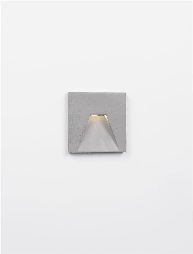 NV 9117080 Kryt pro zapuštěné svítidlo do zdi FINLO šedý beton IP65 bez světelného zdroje - NOVA LUCE