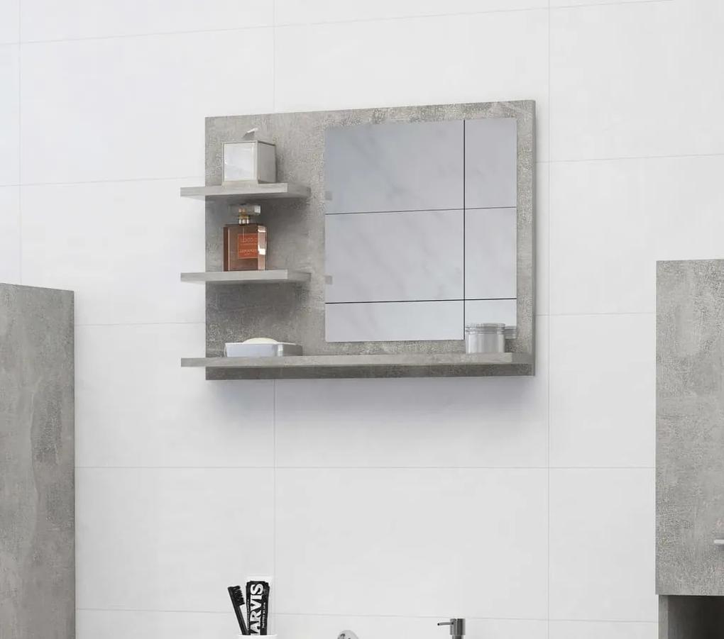 vidaXL Koupelnové zrcadlo 60 x 10,5 x 45 cm dřevotříska [815661] Barva: bílá s vysokým leskem