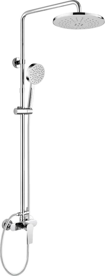 Mereo Mereo, Nástěnná sprchová baterie Dita 150 mm se sprchovou soupravou, ruční a talířovou sprchou o220mm, CBE60104SAD