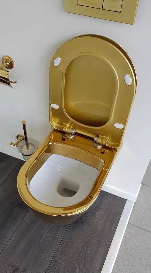 Sapho Paula TP325.00010 WC závěsné 35,5 x 50 cm zlatá
