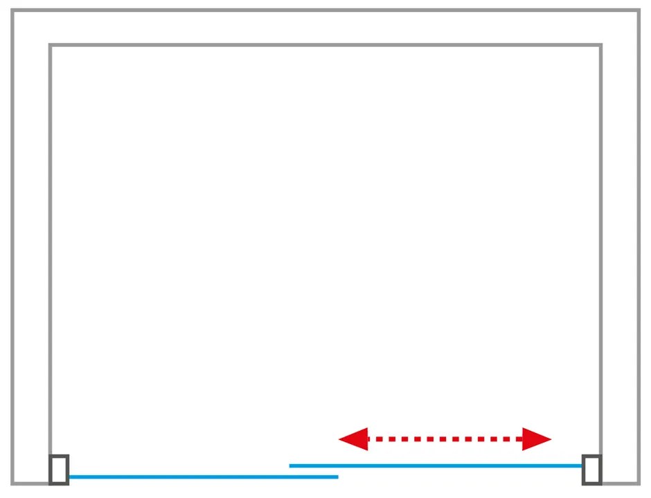 Roltechnik Outlet XXL posuvné sprchové dveře MD2 pro instalaci do niky - bez vaničky Varianta: šířka: 120 cm - (MD2/1200 - 547-1200000-00-02), Barva profilů a typ výplně: profily: brillant, výplň: transparent