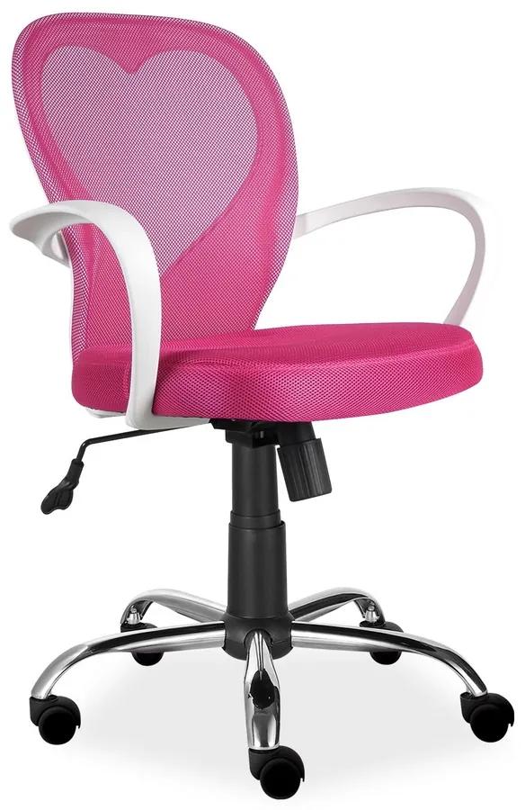 Dětská otočná židle DAISY růžová, VÝPRODEJ
