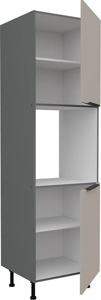 ARIA ta | vysoká skříňka 60 DP-215 2F na vestavnou troubu | 60 cm | ANTI FINGERPRINT povrch | antracit/béžová