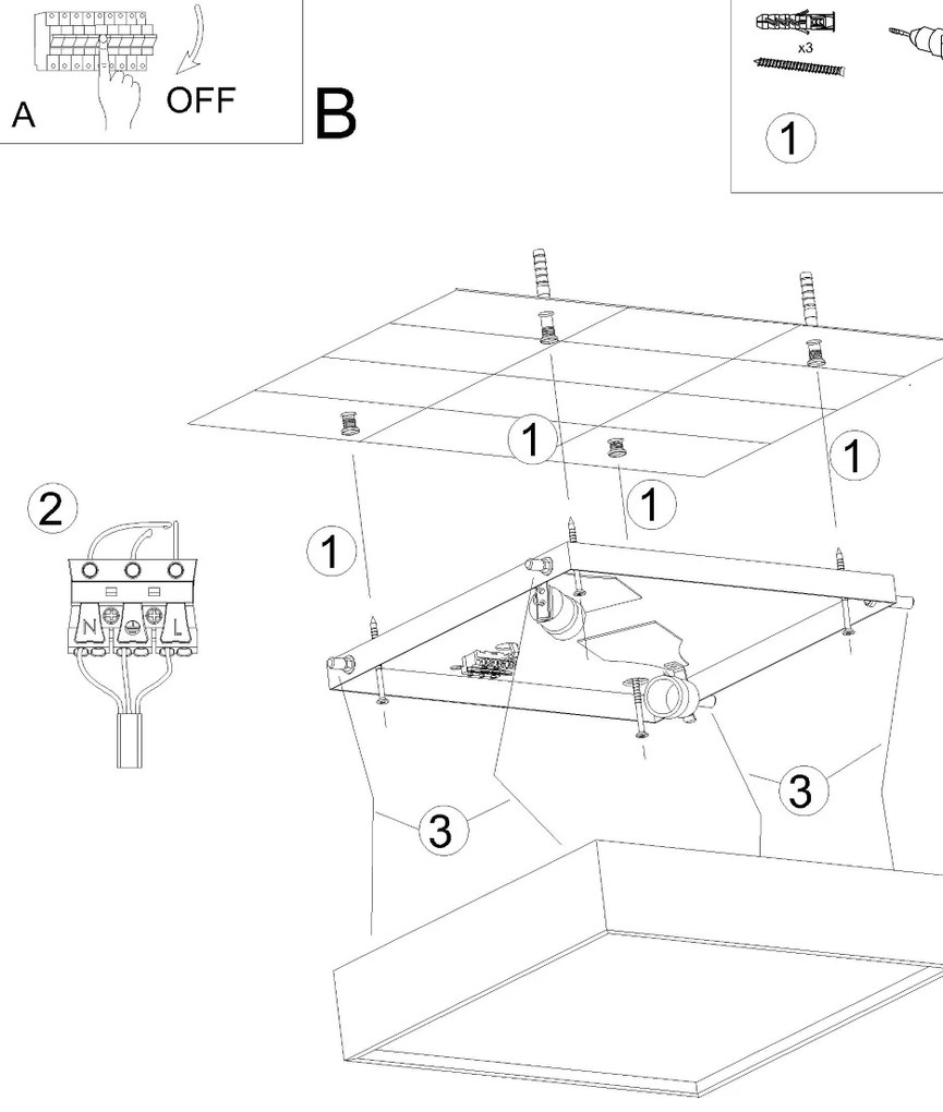 Nástěnné svítidlo Helios, 1x bílé keramické stínítko
