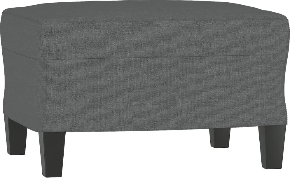 Křeslo s podnožkou tmavě šedé 60 cm textil 3201030