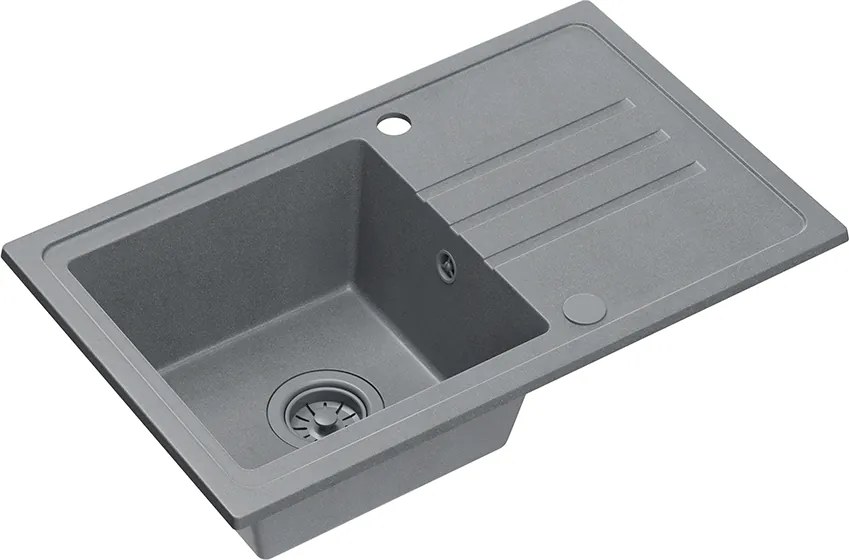 Šedý kuchyňský granitový dřez QUADRON BEN 111 + BATERIE
