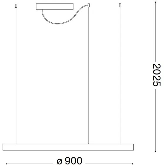 Ideal Lux - LED Lustr na lanku ORACLE SLIM LED/42W/230V 3000K pr. 90 cm bílá