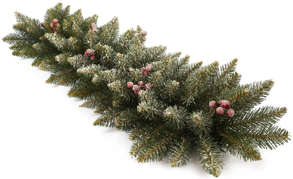 Girlanda Premium zasněžená s jeřabinou 100 cm