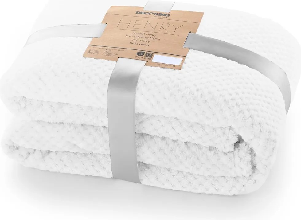 DecoKing Deka z mikrovlákna HENRY 150x200 cm Barva: WHITE/bílá