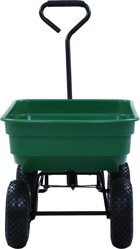 Zahradní sklápěcí ruční vozík 300 kg 75 l zelený 145507