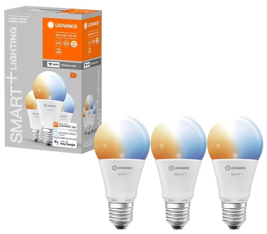 Ledvance | SADA 3x LED Stmívatelná žárovka SMART+ E27/9W/230V 2700K-6500K - Ledvance | P224709