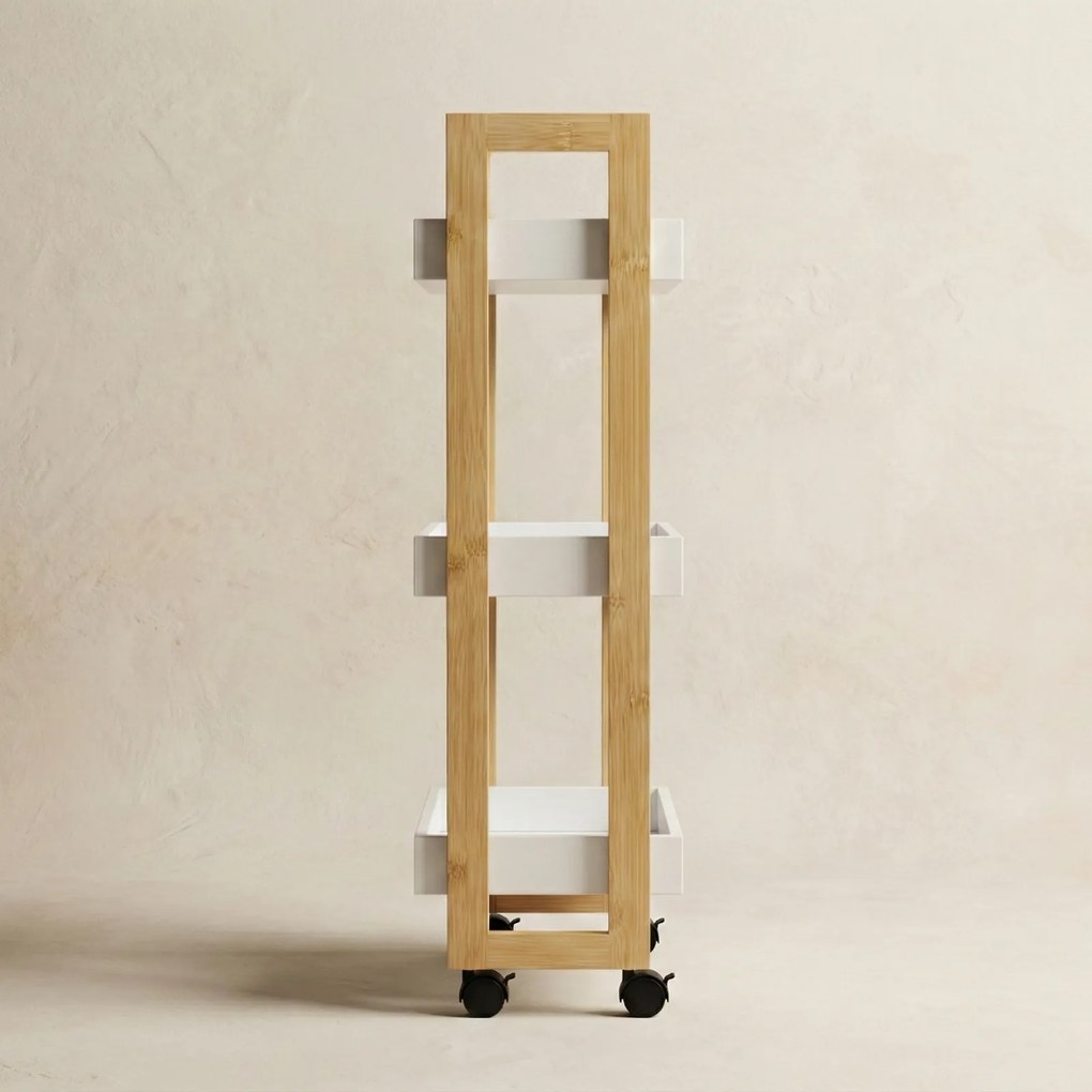 Úzký regál na kolečkách ASEM, 80 cm